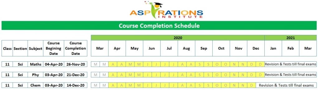Timetable - Aspirations Institute